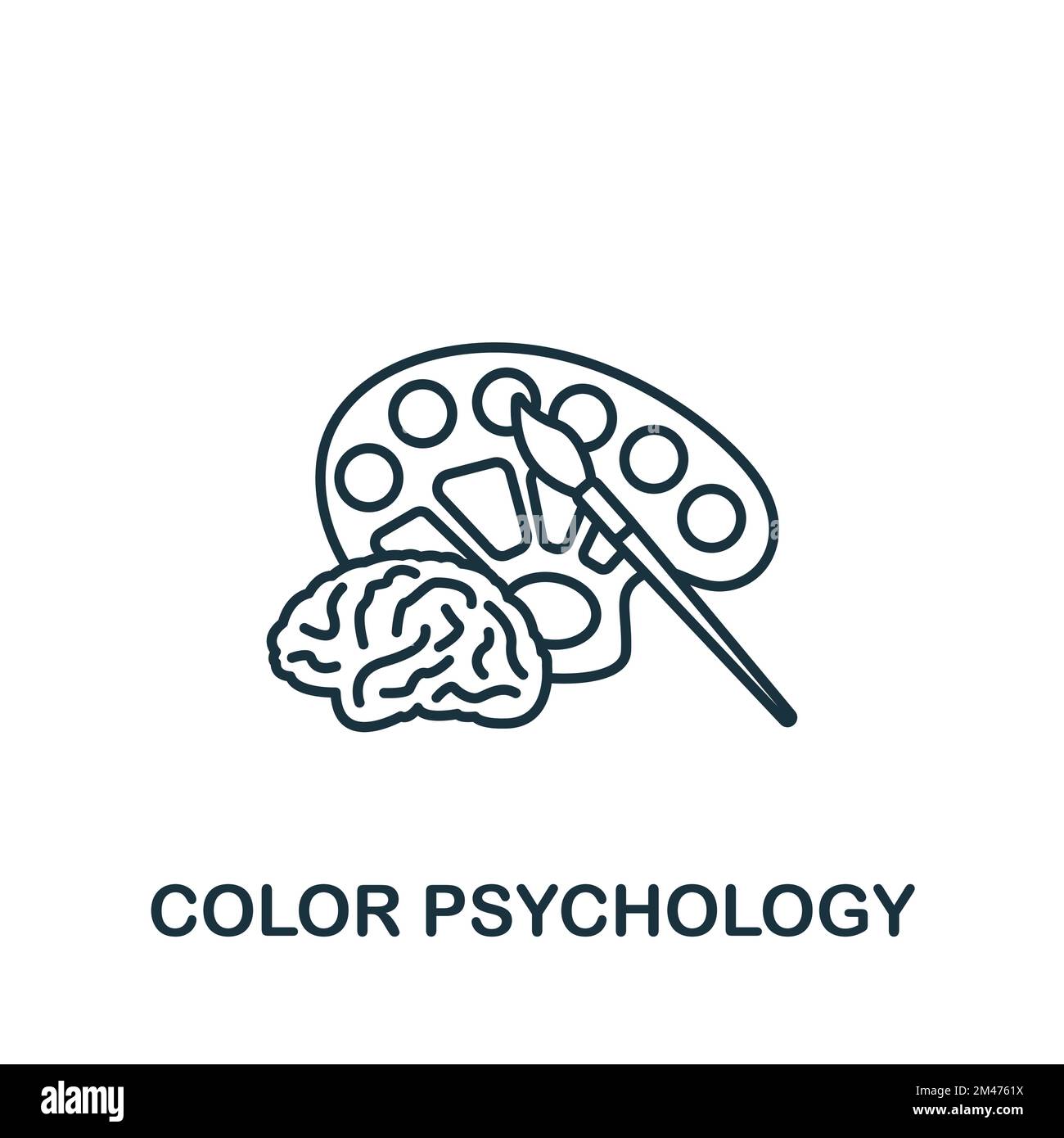 Color Psychology icon. Simple line element neuromarketing symbol for ...