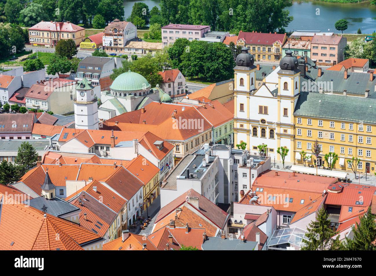 Trencin old town from castle hi-res stock photography and images - Alamy