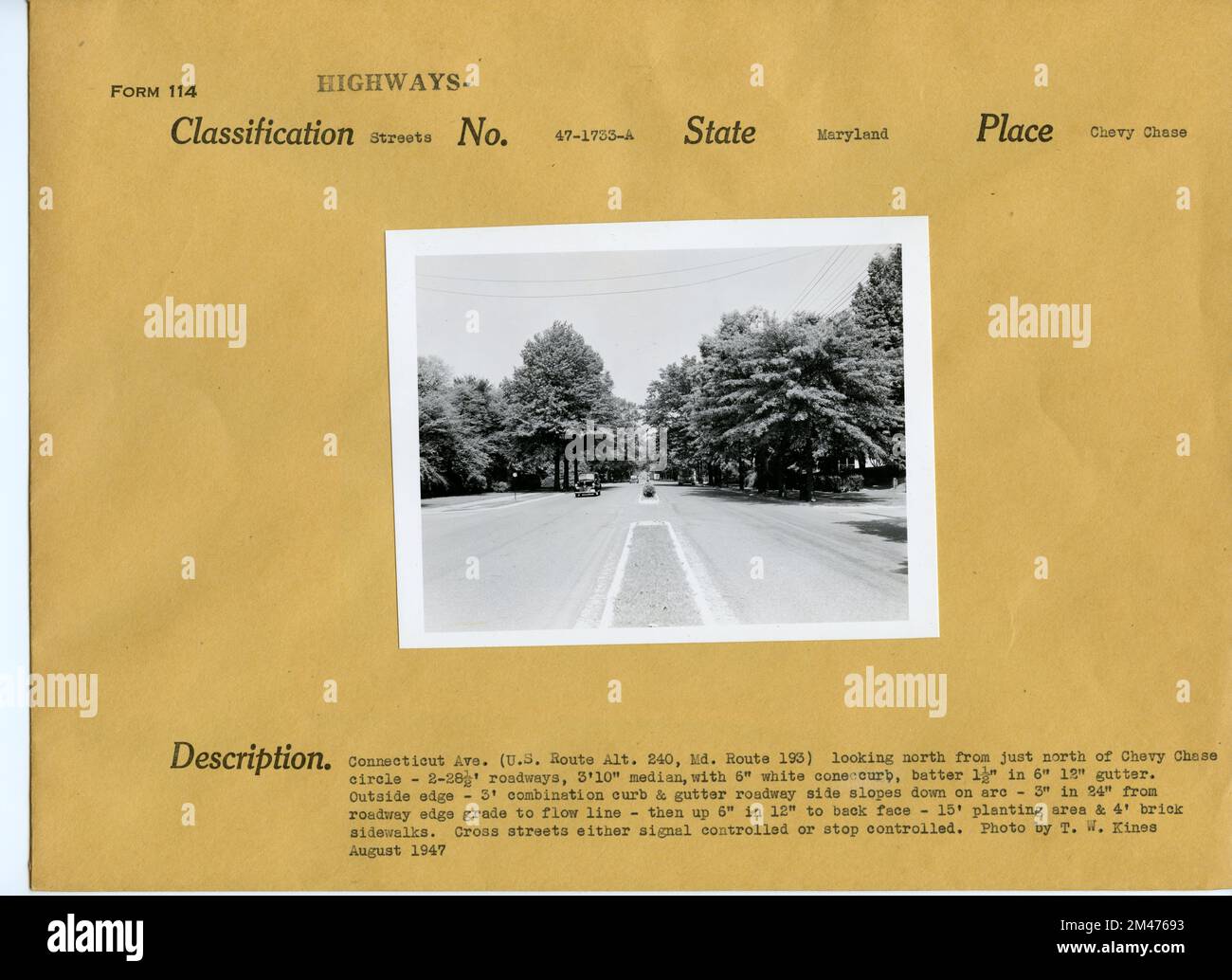 Connecticut Avenue, Just North of Chevy Chase Circle. Original caption ...