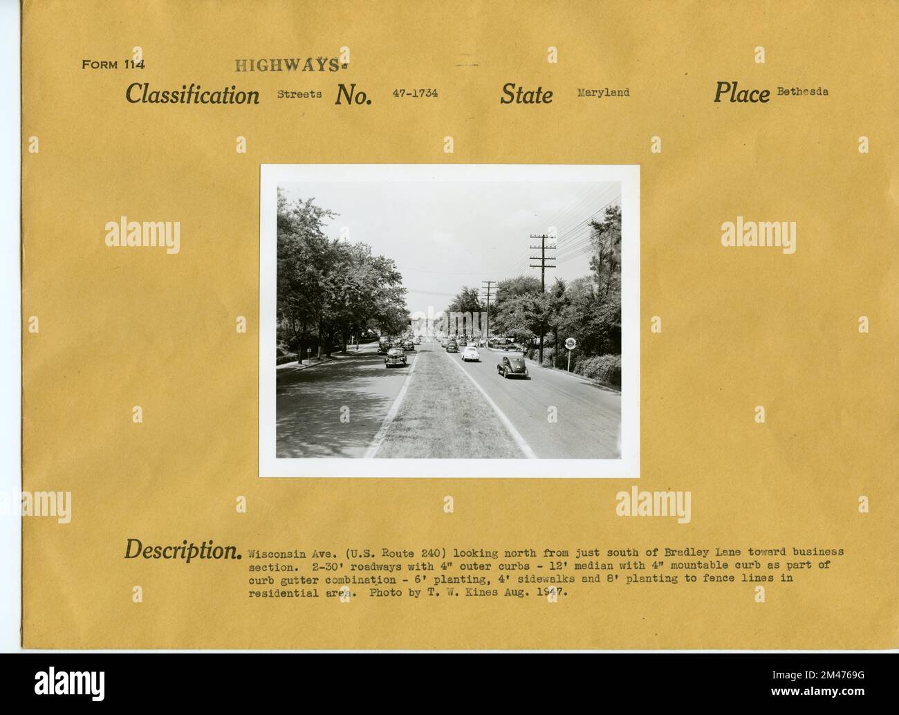 Wisconsin Avenue (U.S. Route 240) Just South of Bradley Lane. Original ...