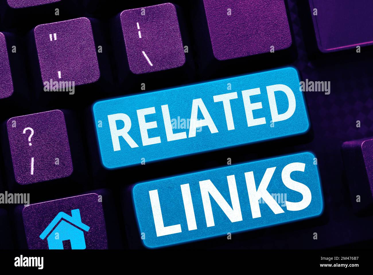 Writing displaying text Related Links. Word for Website inside a ...