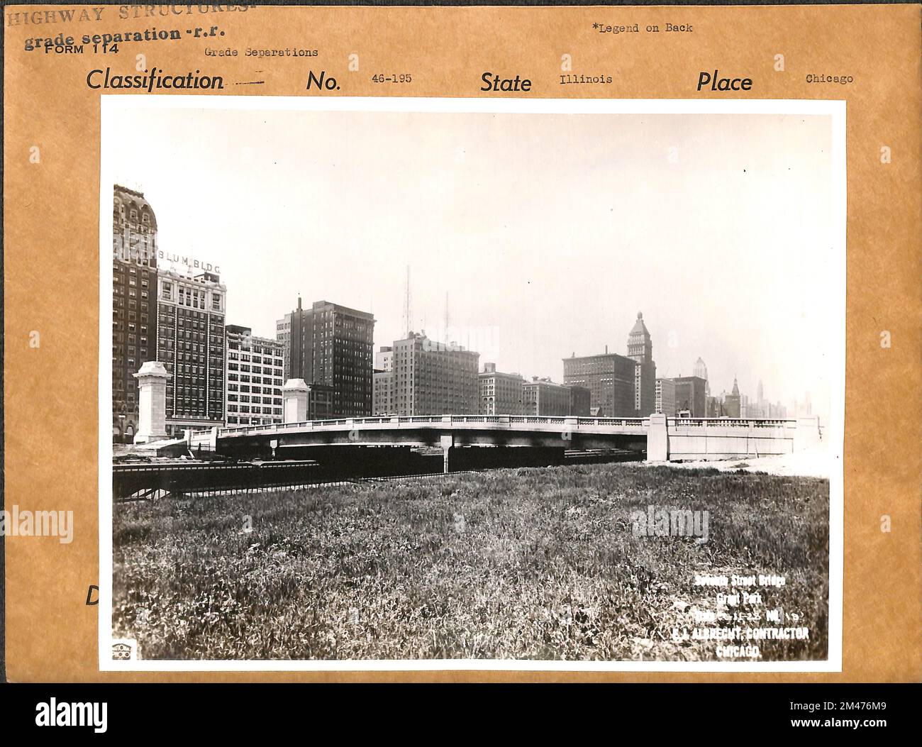Seventh street bridge across Illinois Central Railroad in Grant Park ...