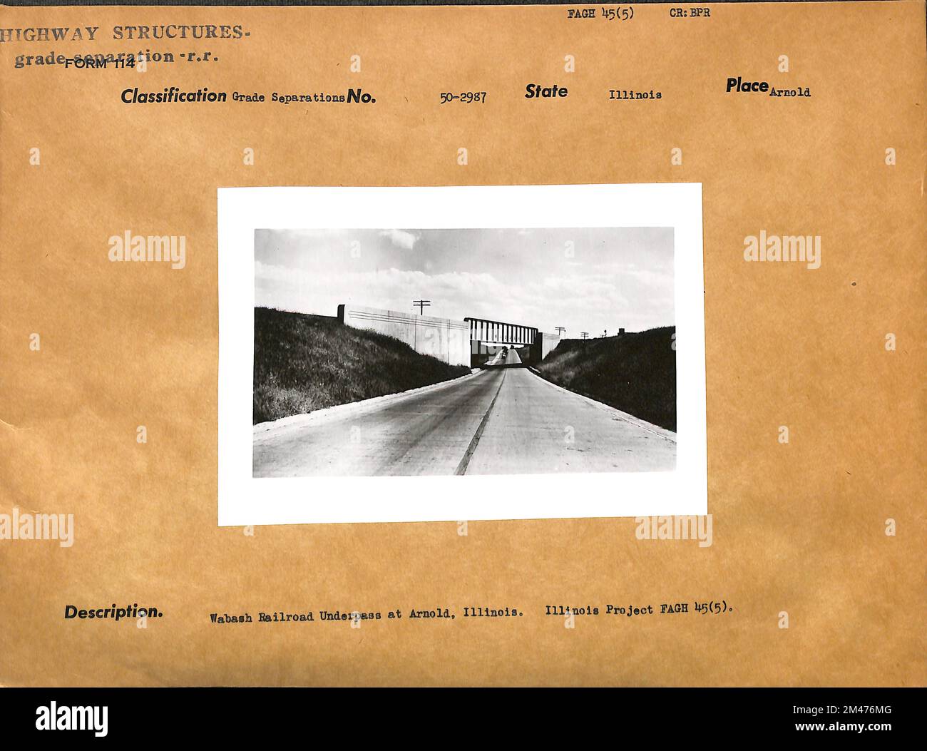 Wabash Railroad Underpass at Arnold, Illinois. Original caption: Wabash ...