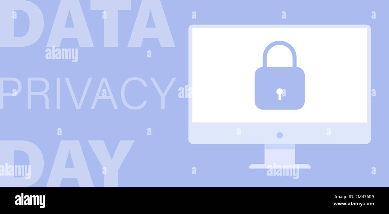 Data Privacy Day. Template for background, banner, card, poster with ...