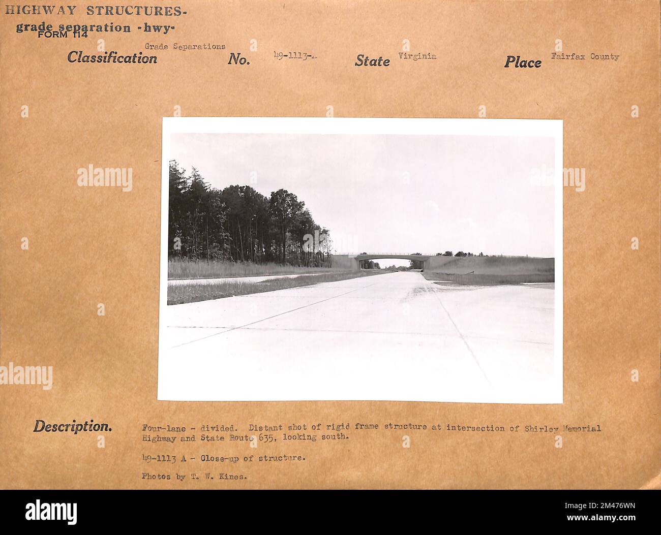 Four-lane divided, looking south to intersection of Shirley Highway and ...