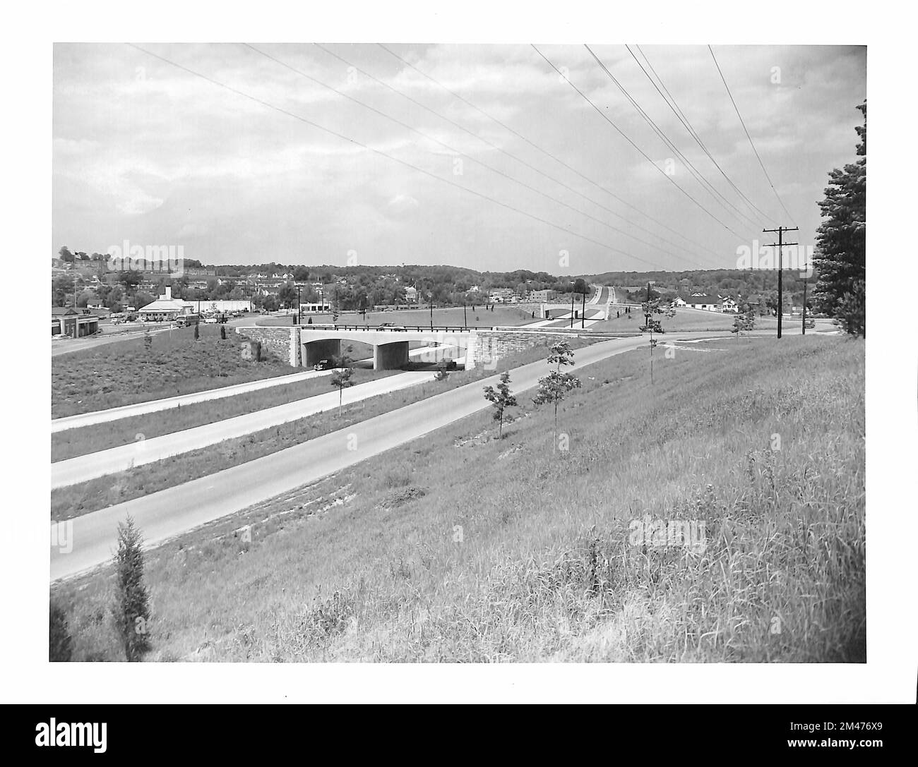 Bridged rotary intersection at junction of Shirley Memorial Highway and ...