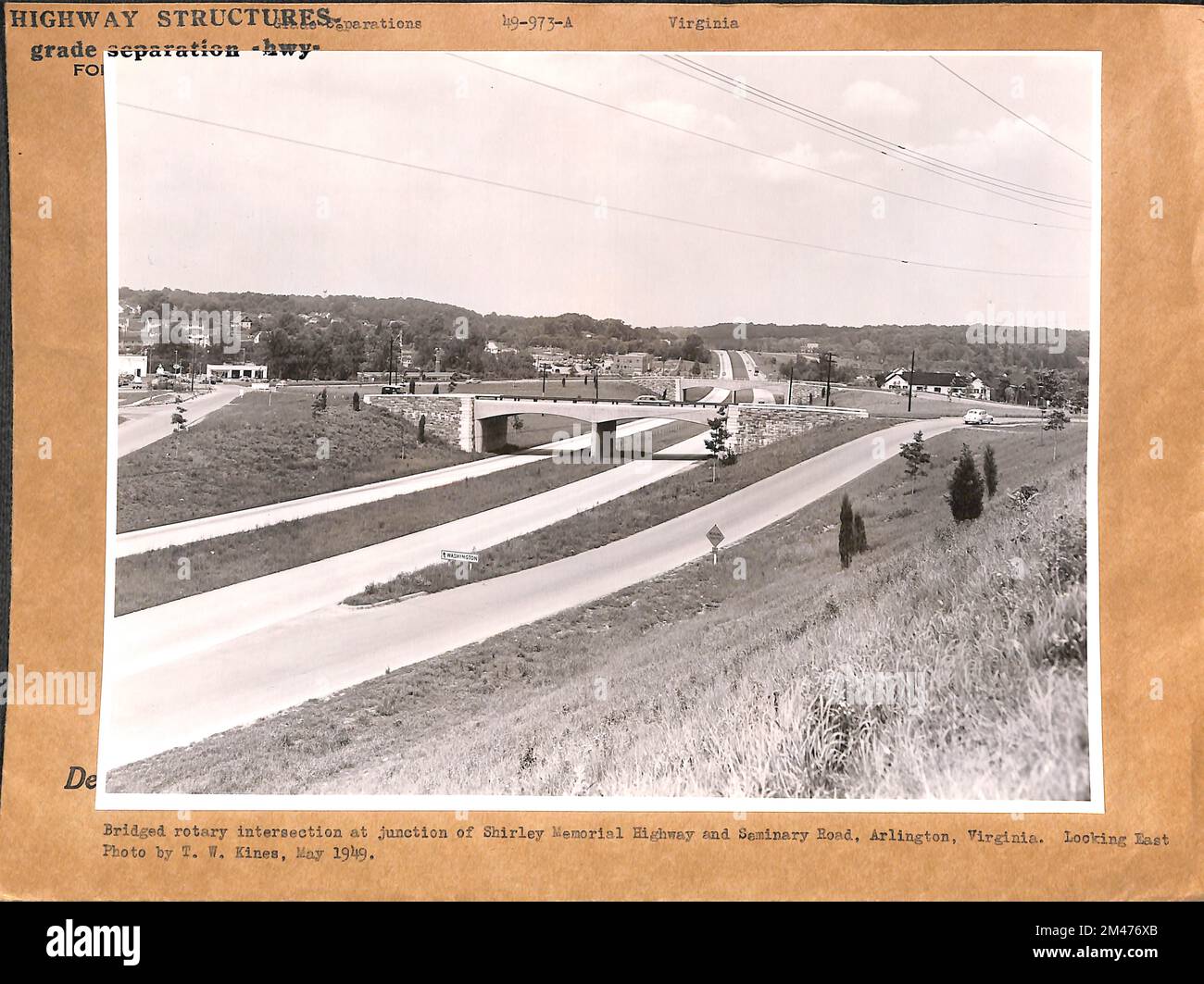 Bridged rotary intersection at junction of Shirley Memorial Highway and ...