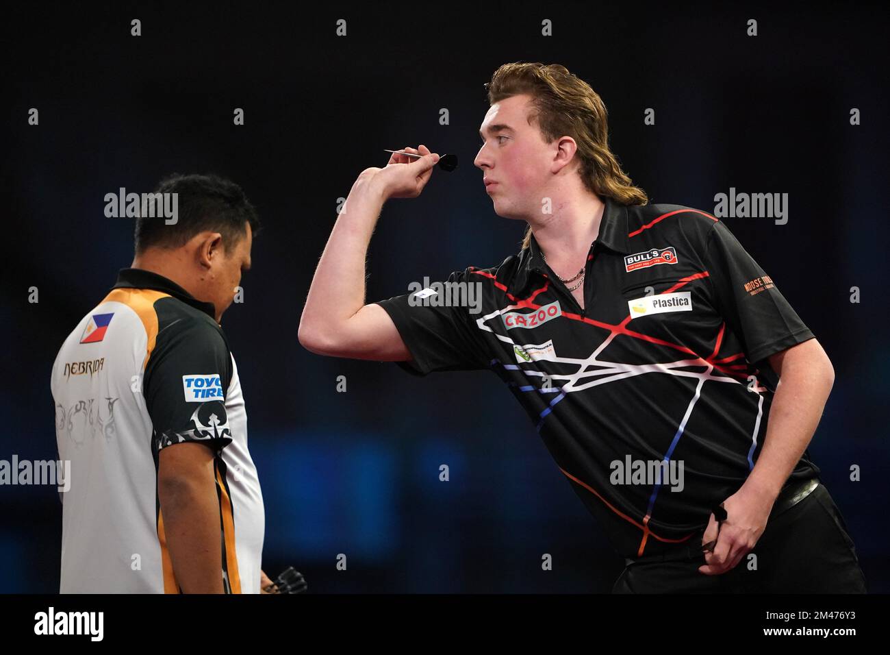 Netherlands' Danny Jansen in action against Philippines' Paolo Nebrida ...