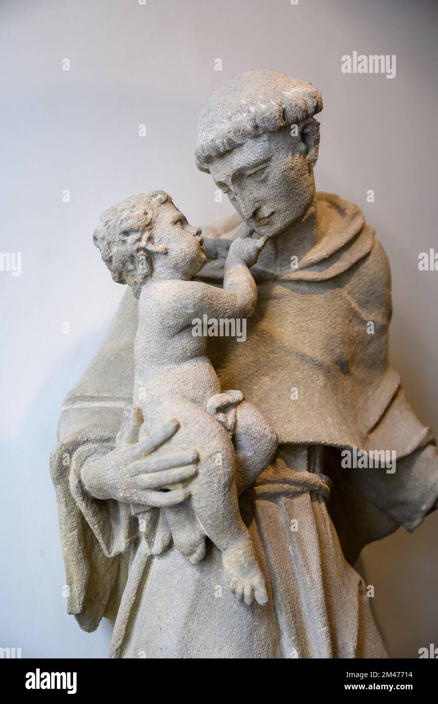 Anthony of Padua with the Infant Jesus. Statue on the premises of the ...
