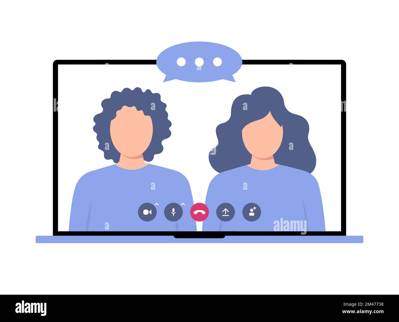 Videocall Stock Vector Images - Alamy
