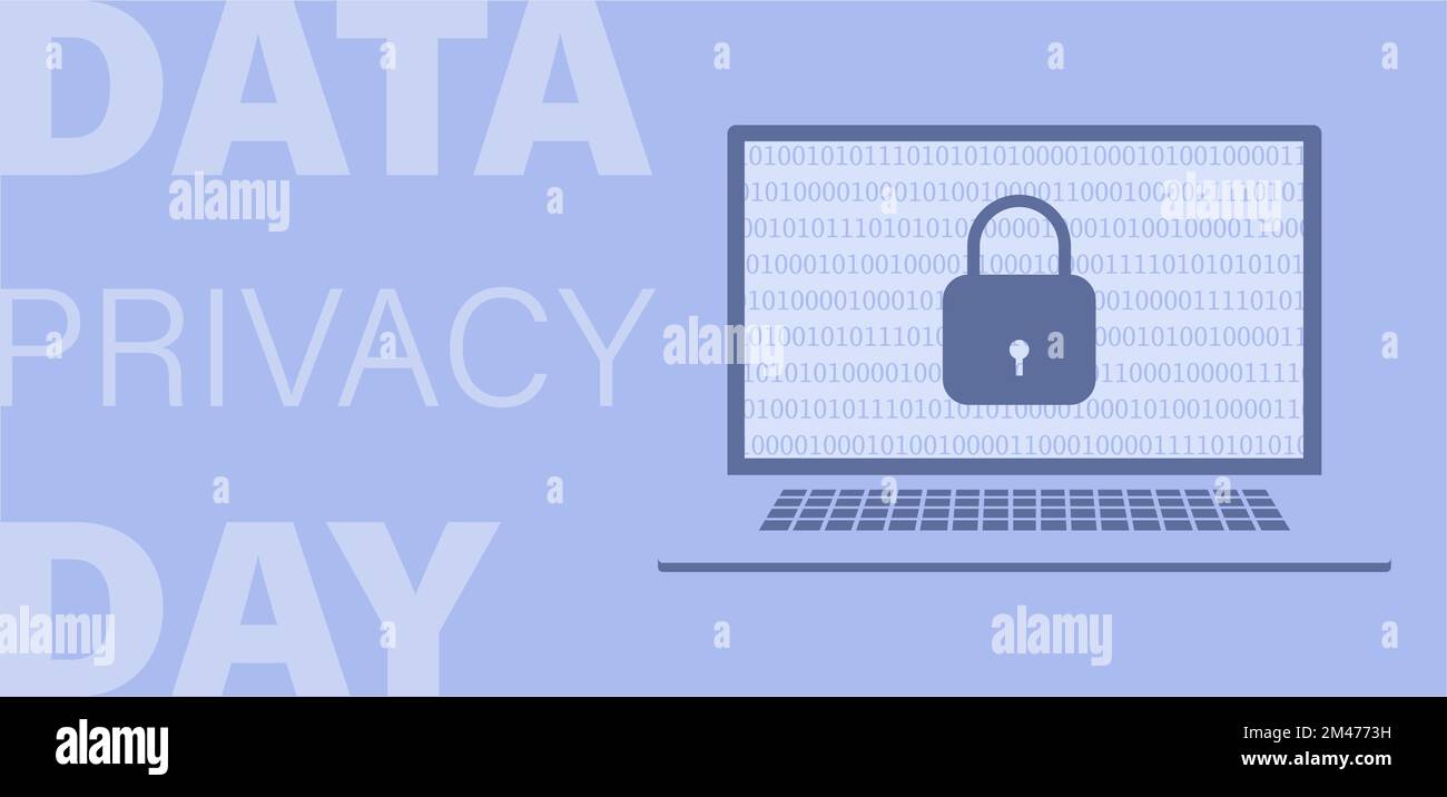 Data Privacy Day. Template for background, banner, card, poster with ...
