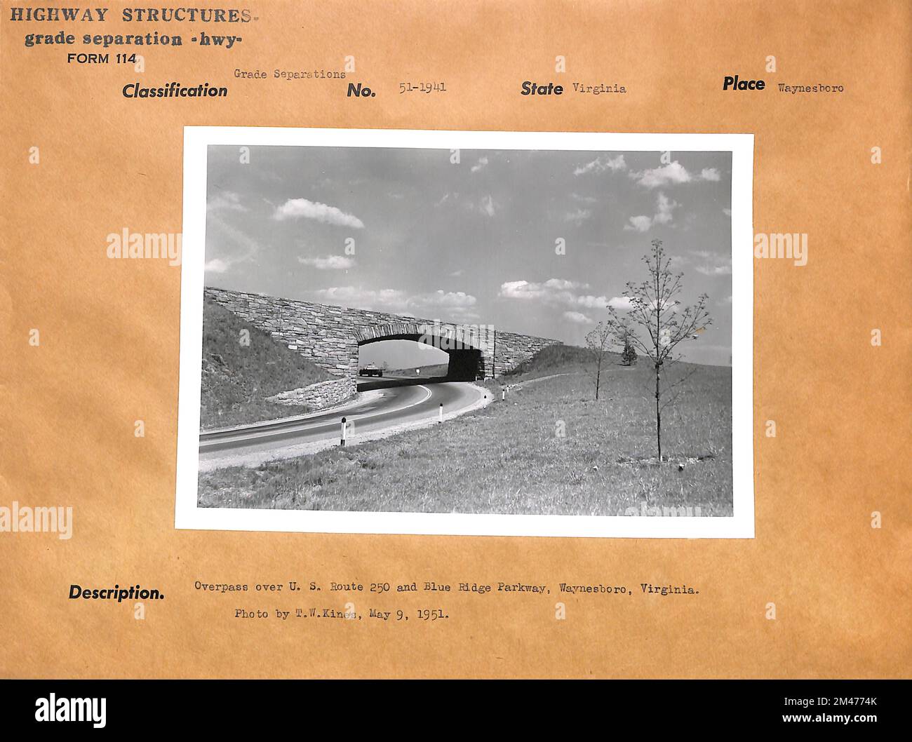 Overpass over U.S. Route 250 and Blue Ridge Parkway, Waynesboro ...