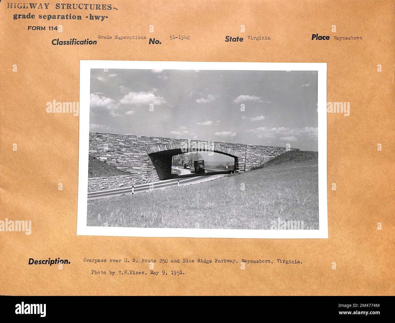 Overpass over U.S. Route 250 and Blue Ridge Parkway, Waynesboro ...