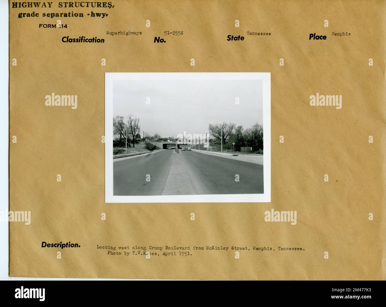 Crump Boulevard and McKinley Street. Original caption: Looking west ...