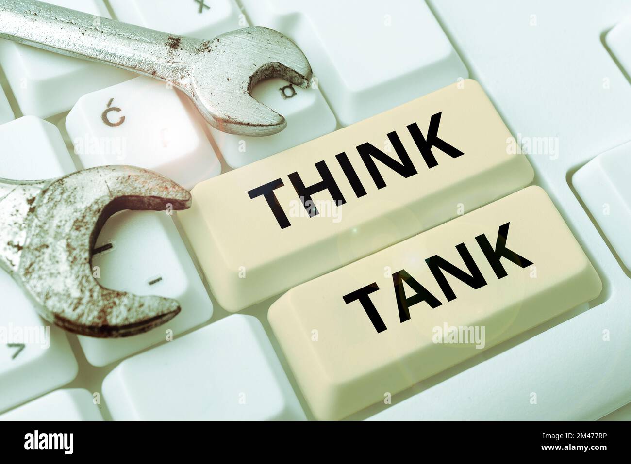 Writing displaying text Think Tank. Concept meaning Thinking of ...