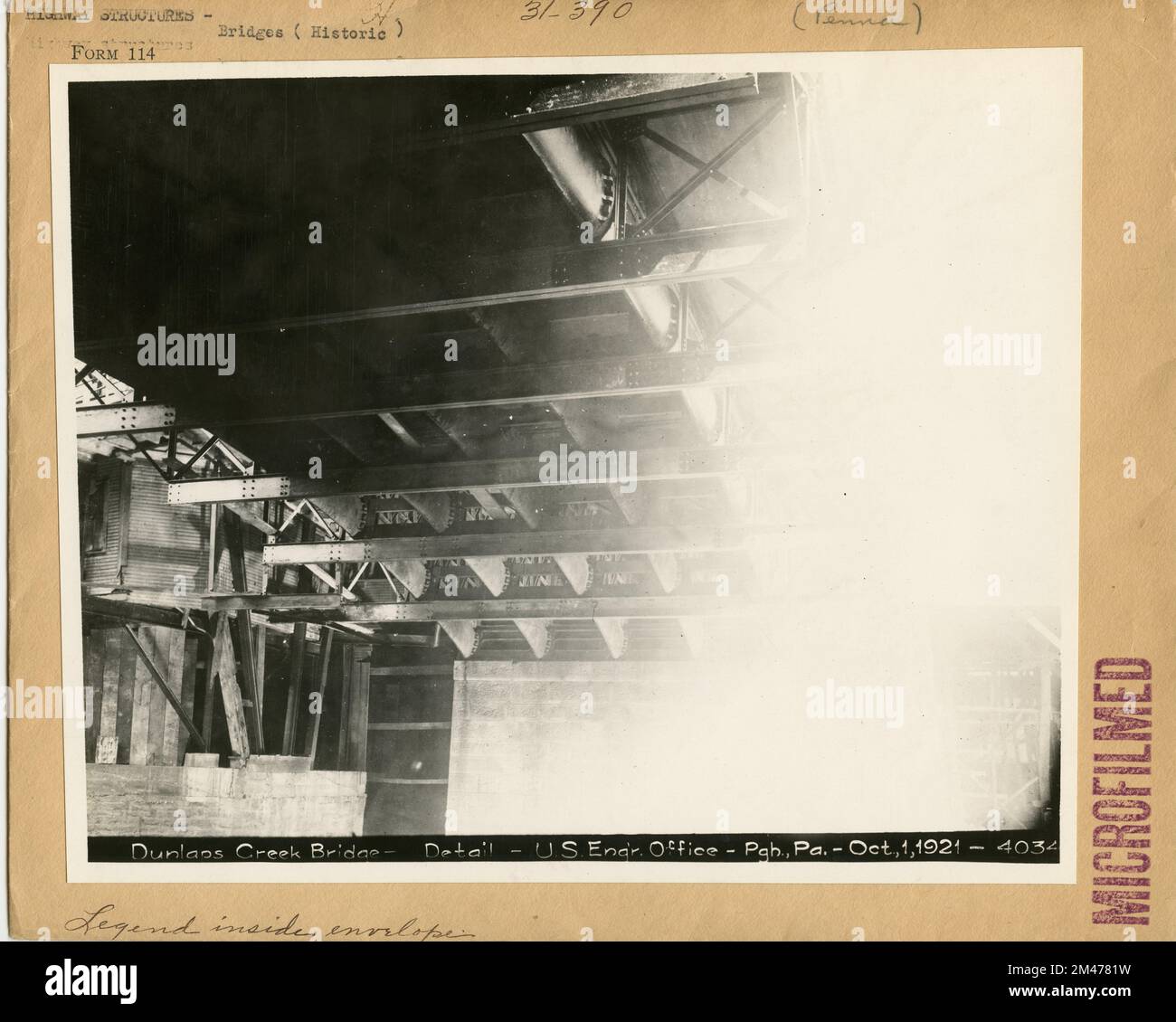 Dunlap's Creek Bridge. Original caption: Dunlaps Creek Bridge - US Engr ...