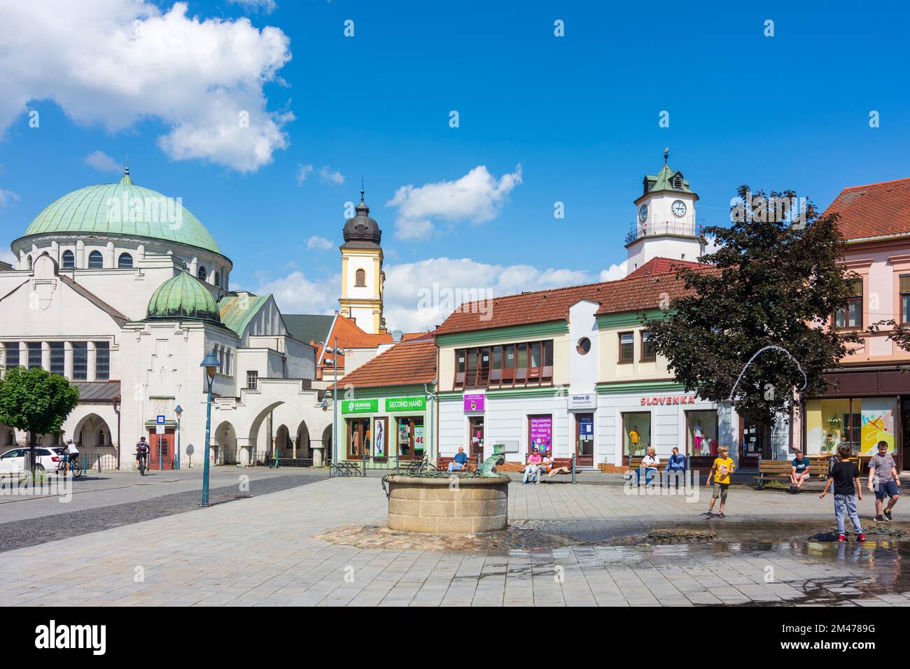 Trencin (Trentschin): Synagogue, Church and monastery of Piarists ...