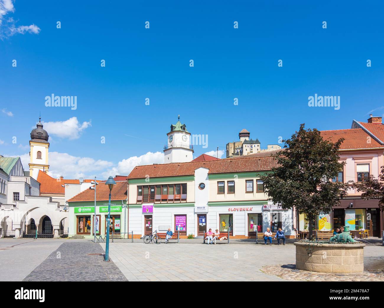 Trencin (Trentschin): Church and monastery of Piarists,, Dolná brána ...