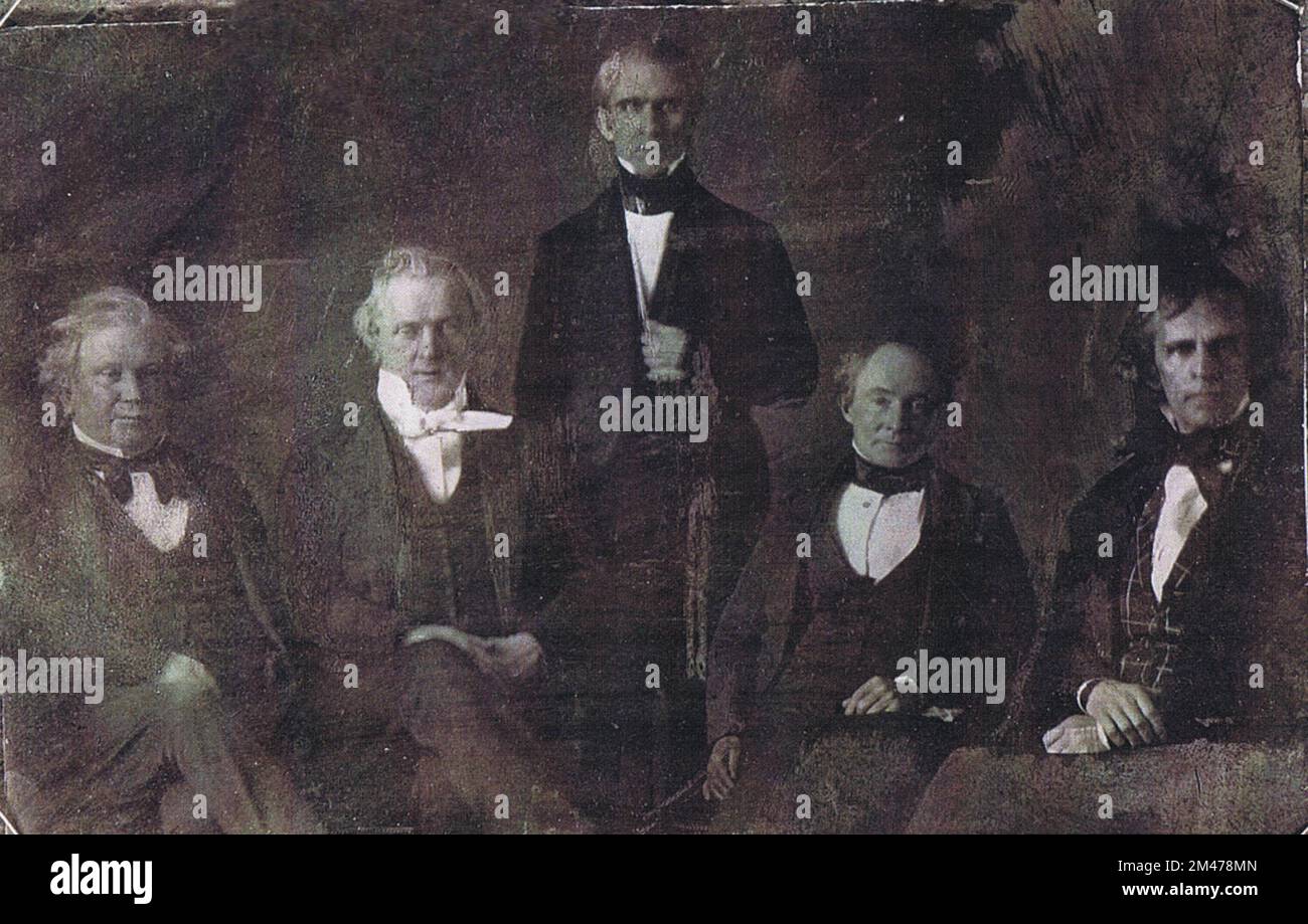 A Photograph of United States president James K. Polk standing among ...