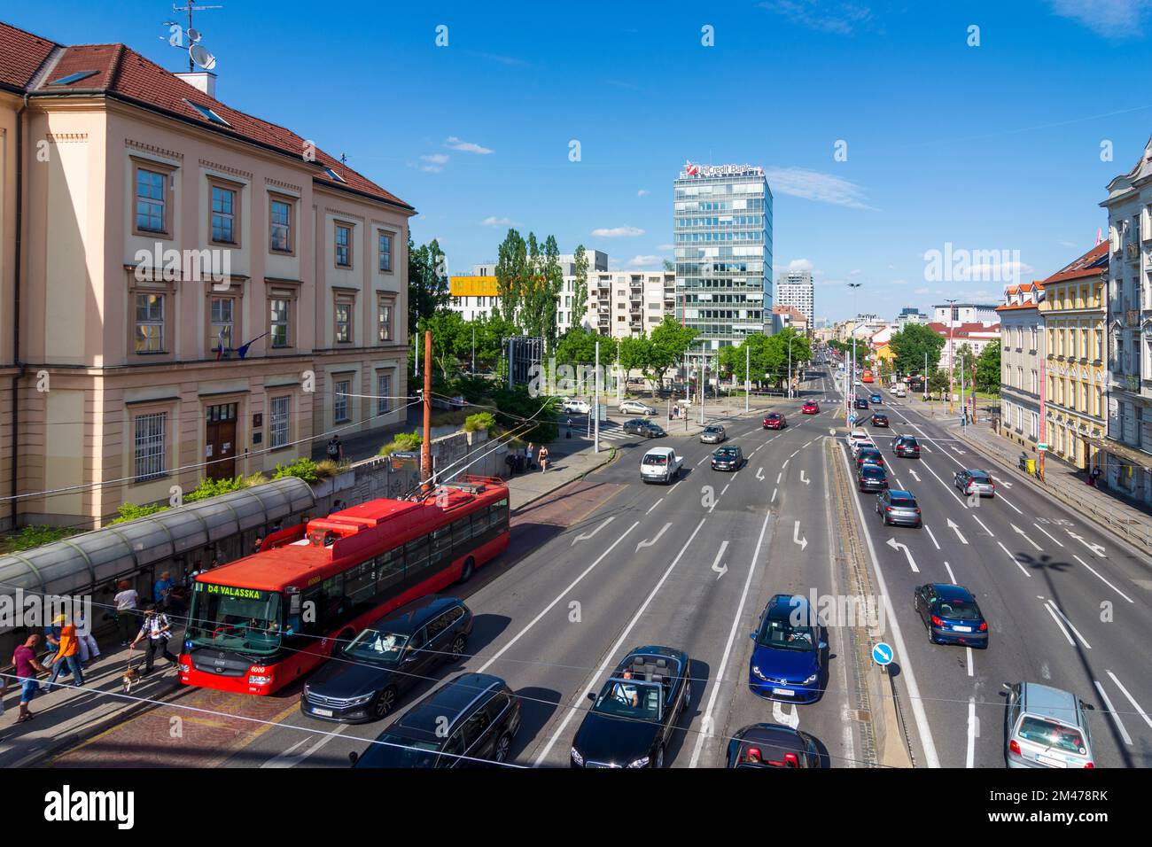 Bratislava (Pressburg): Sancova street, trolley bus in , , Slovakia ...