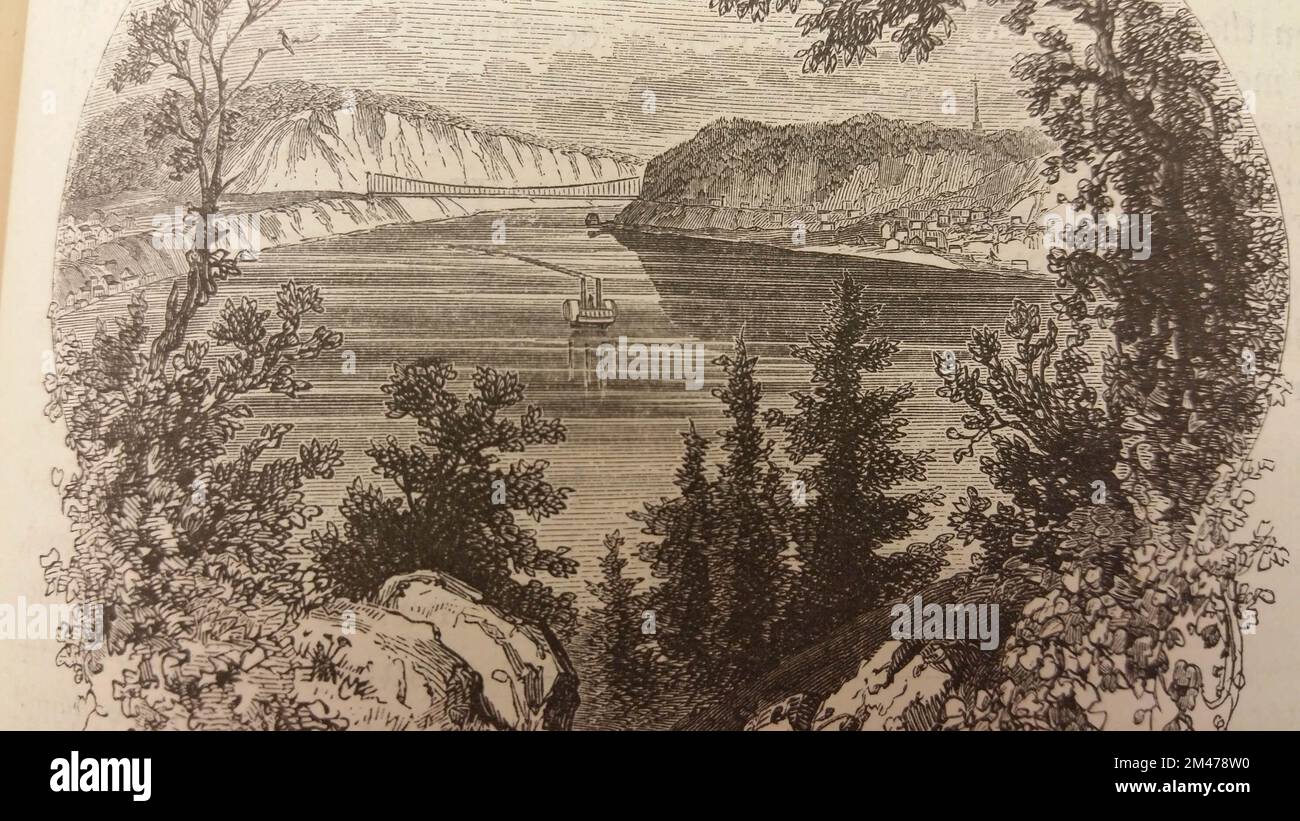 Depiction of Vrooman's Point. A mile north of Queenston Stock Photo - Alamy