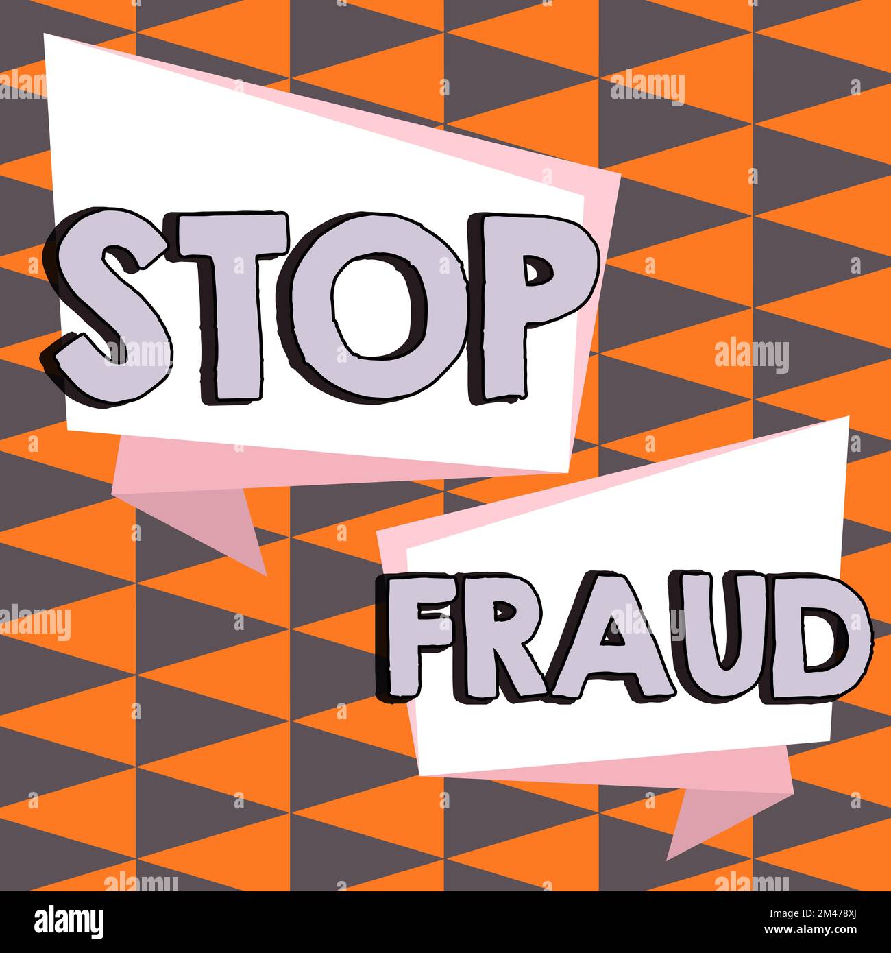 Sign displaying Stop Fraud. Business concept campaign advices people to ...