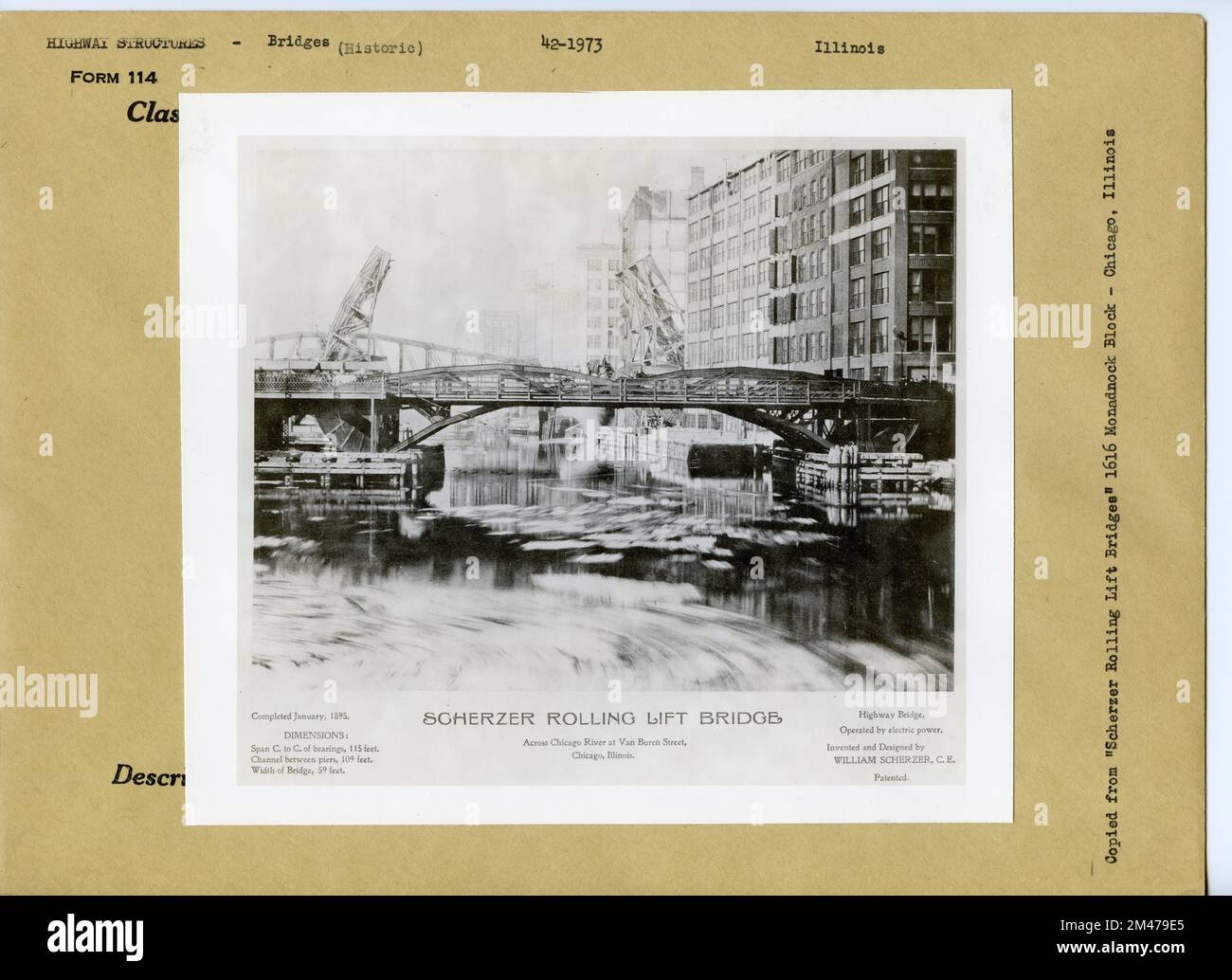 Scherzer Rolling Lift Bridges 1616 Monadnock Block - Chicago, Illinois ...