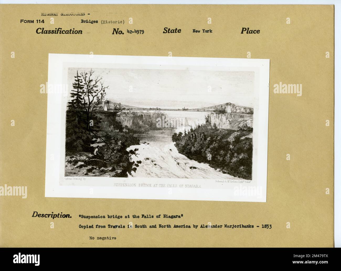 Niagara falls from suspension bridge hi-res stock photography and ...