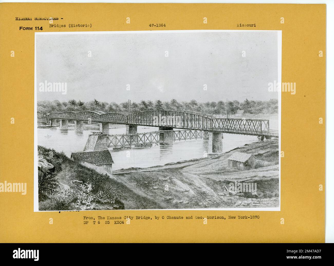 The Kansas City Bridge. Original caption: From, The Kansas City Bridge ...