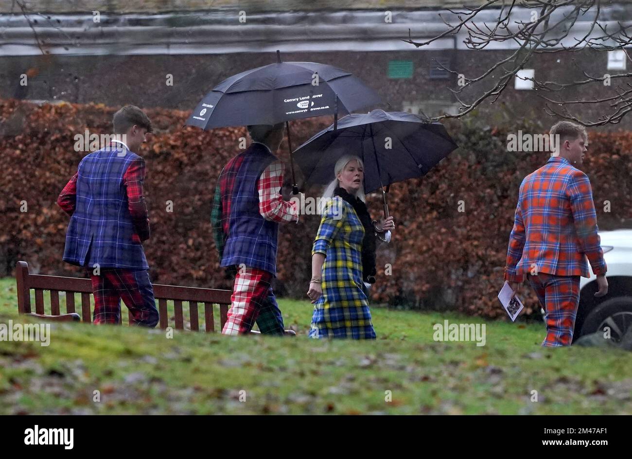 Doddie Weir's wife Kathy and their sons Hamish (left), Angus (centre ...