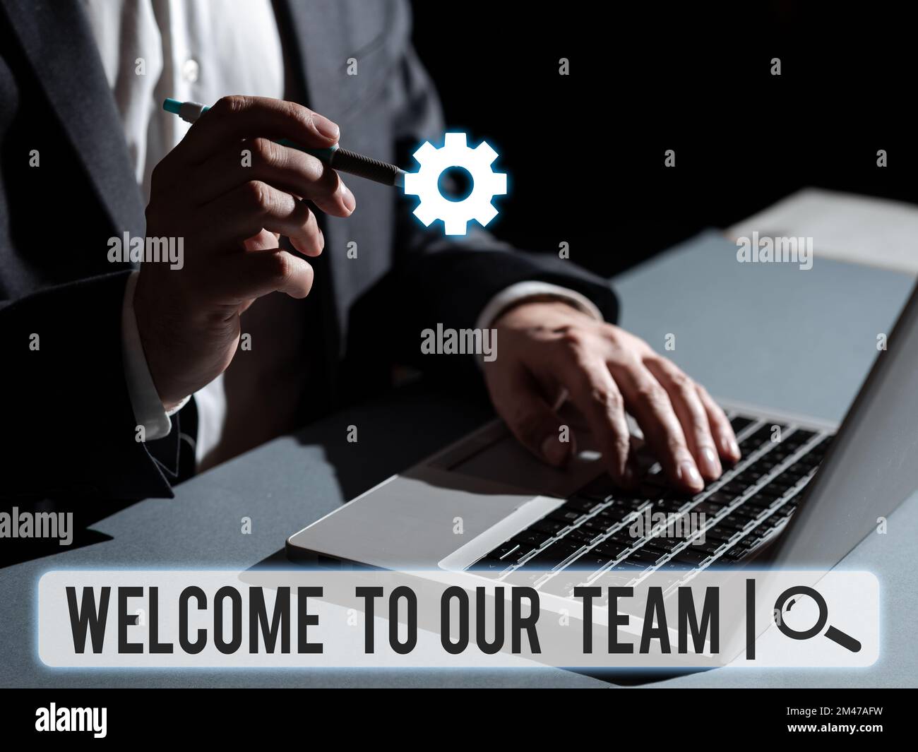 Conceptual caption Welcome To Our Team. Word for introducing another ...
