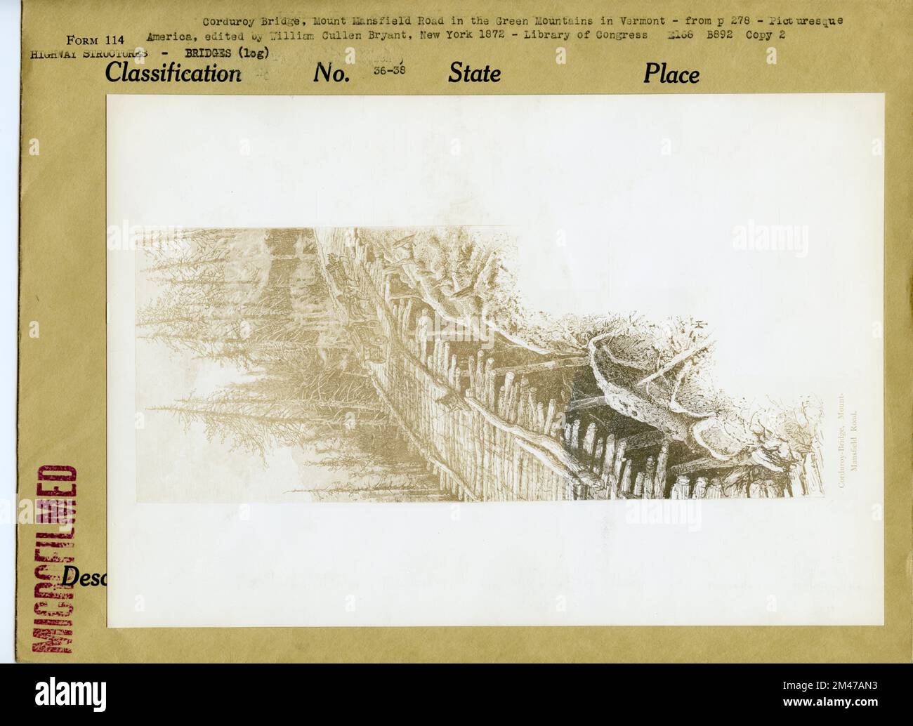 Corduroy Bridge, Green Mountains, Vermont. Original caption: Corduroy ...