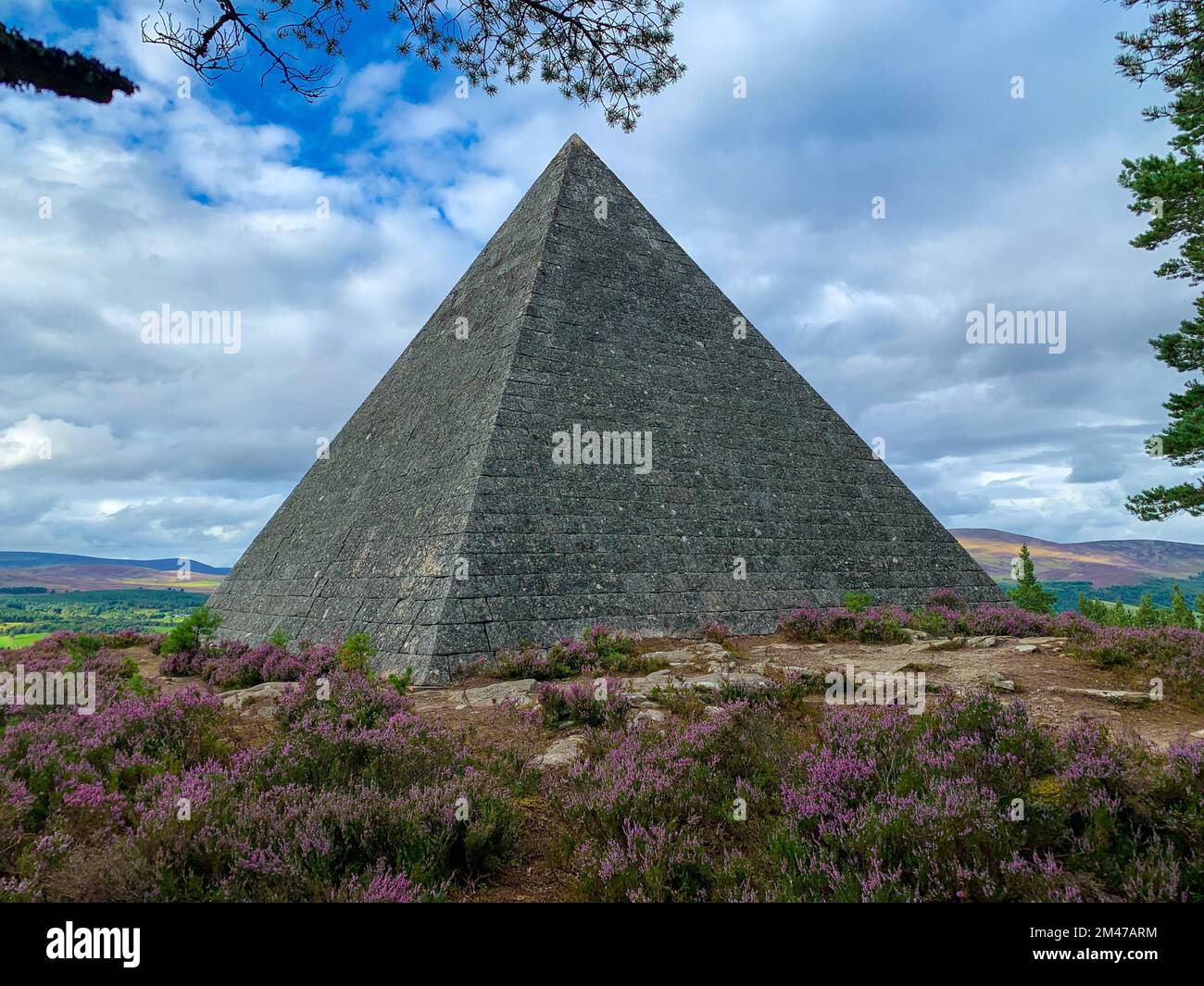 The historic Balmoral cairns pyramid Stock Photo - Alamy