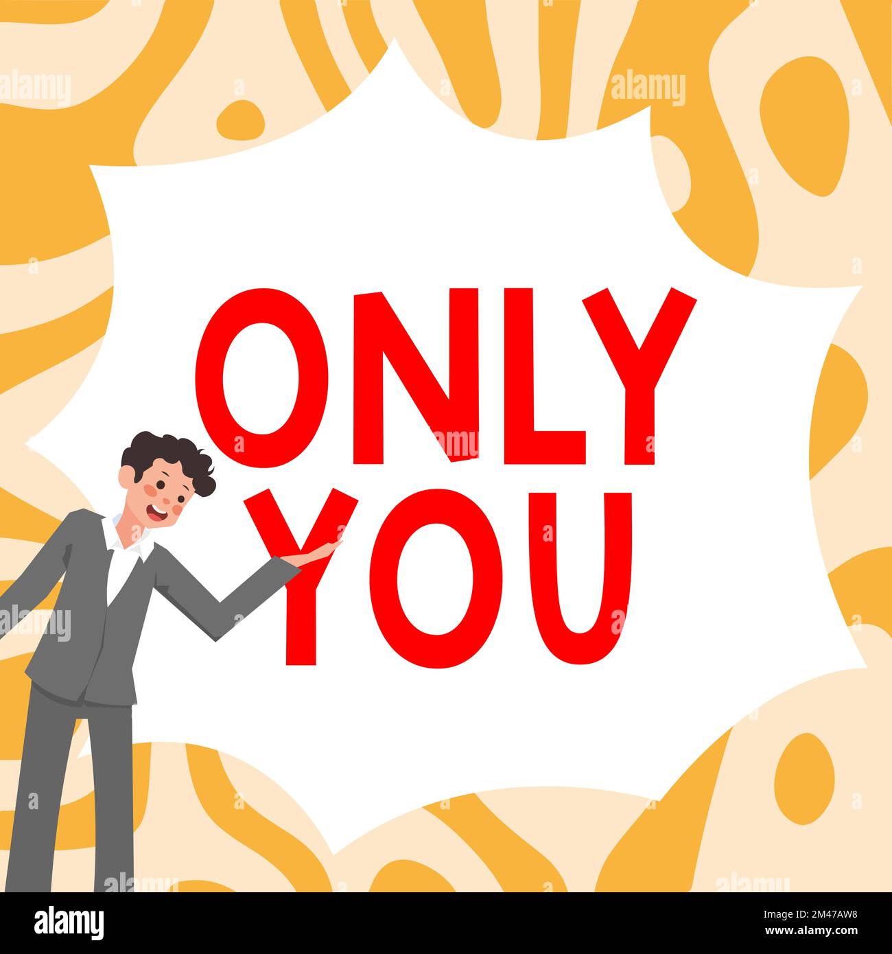 Handwriting text Only You. Conceptual photo that are the one we need ...