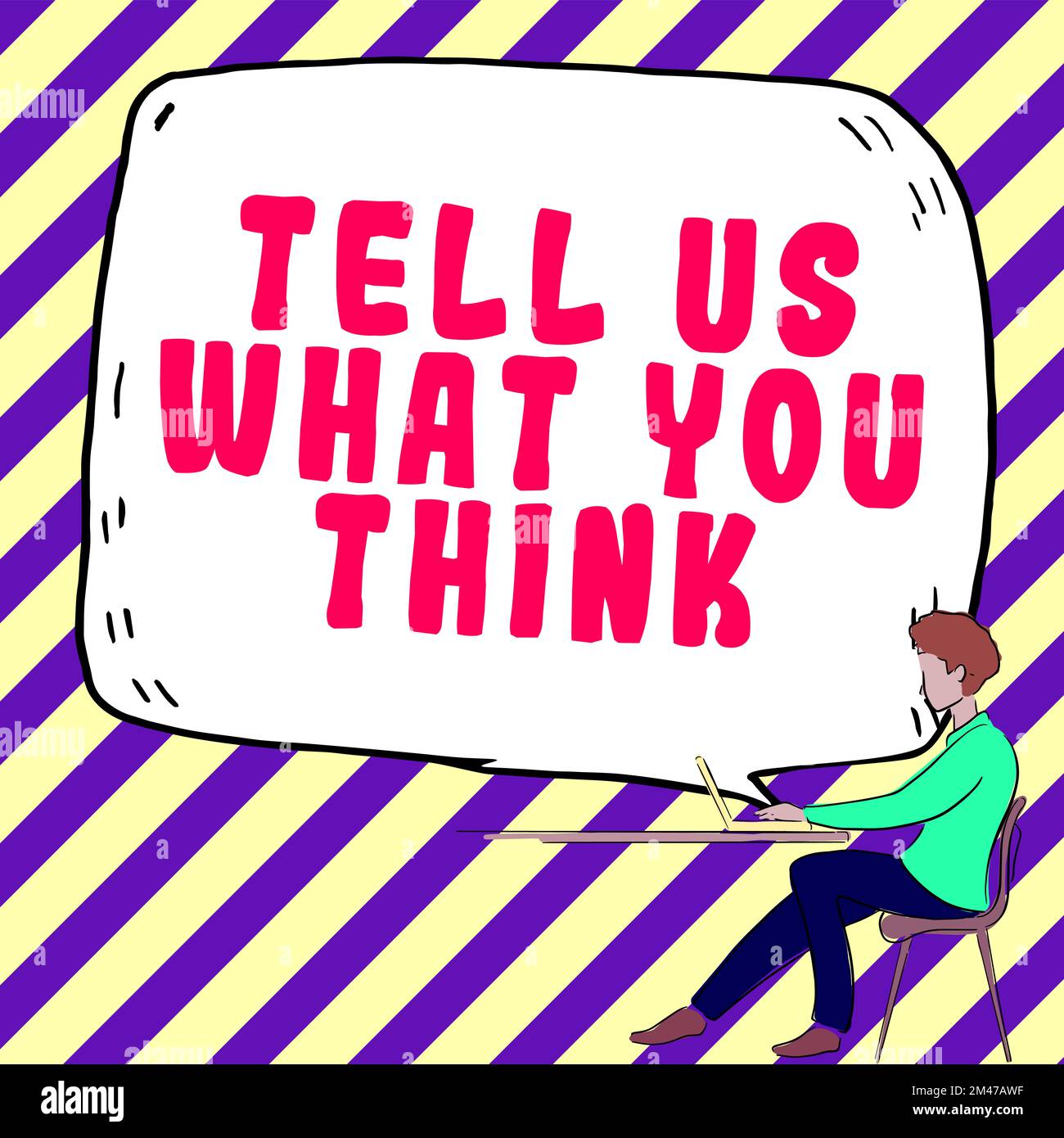 Text showing inspiration Tell Us What You Think. Business concept ...