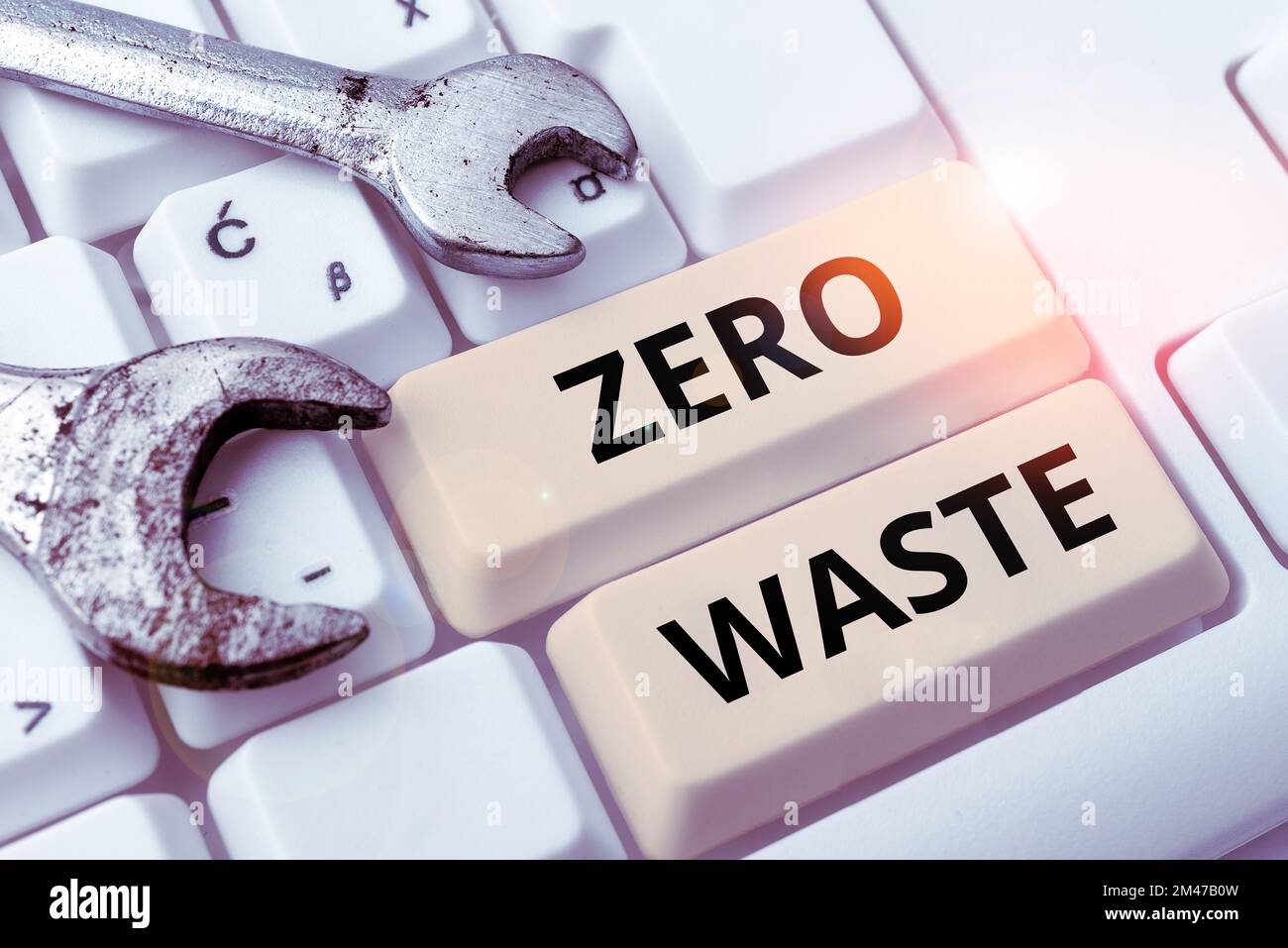 Hand writing sign Zero Waste. Internet Concept industrial responsibility includes composting ...