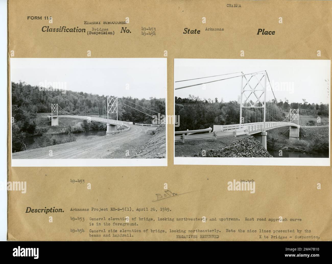 Arkansas Project ER-S-5(1). Original caption: 49-453: General elevation ...