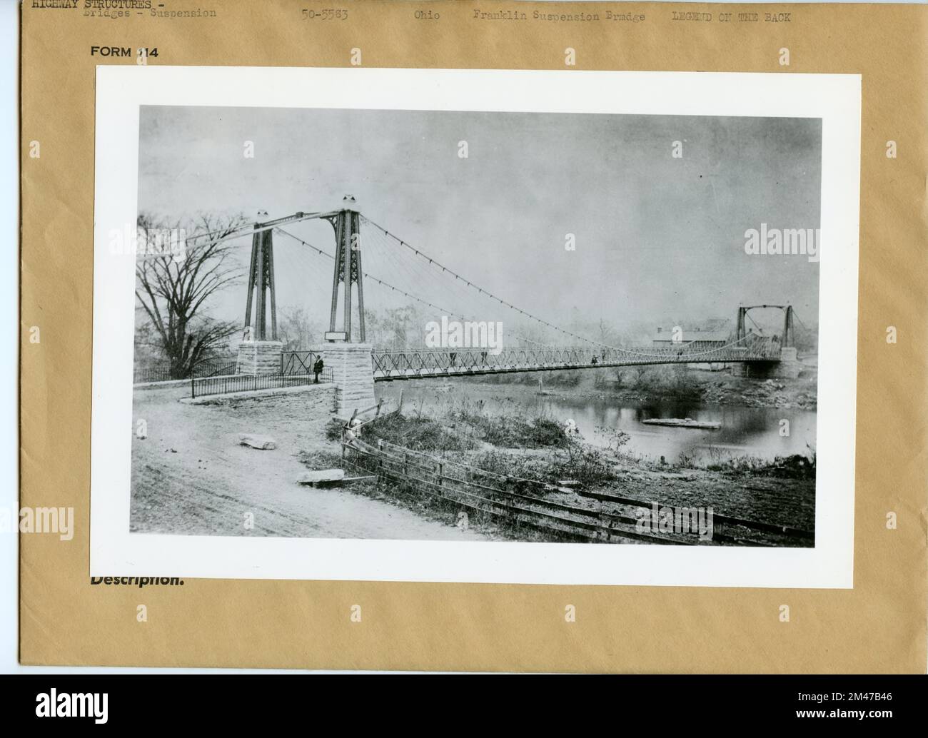 Franklin Suspension Bridge. Original caption: Franklin Suspension ...