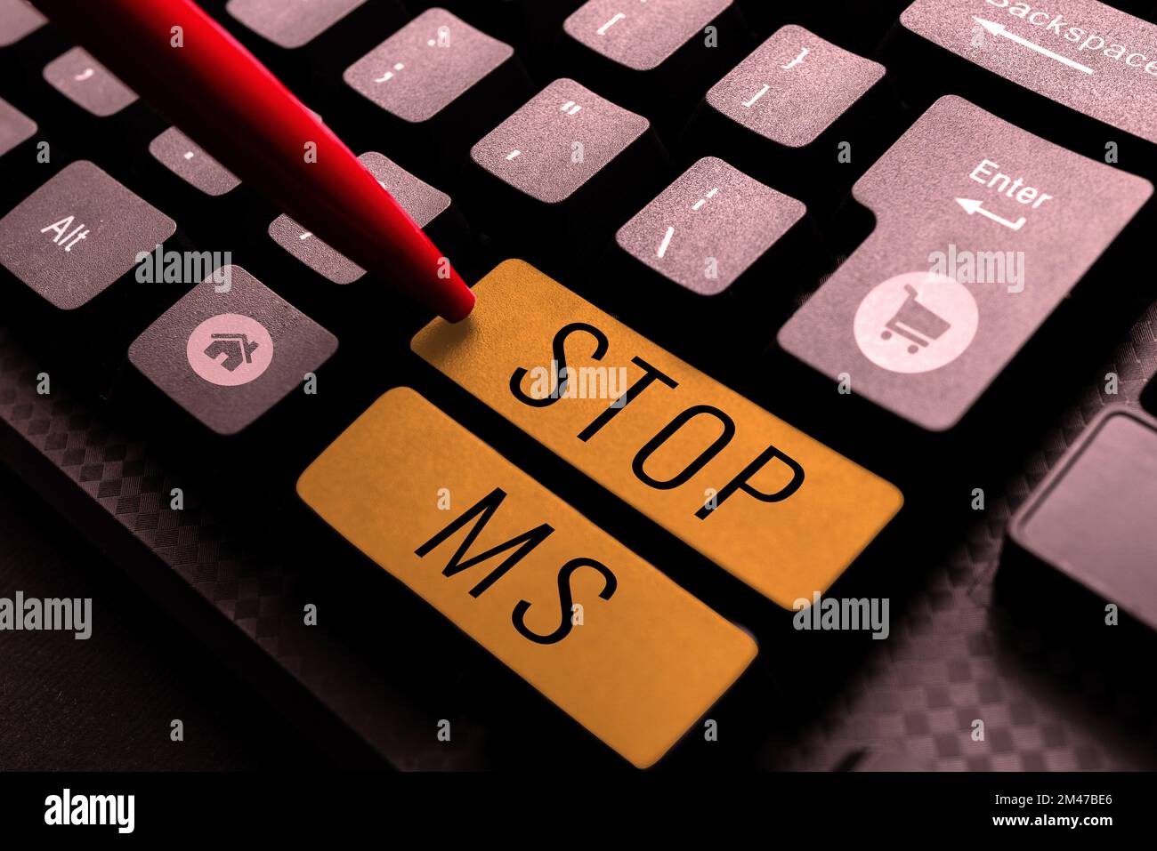 Writing displaying text Stop Ms. Word Written on prevent disease marked ...