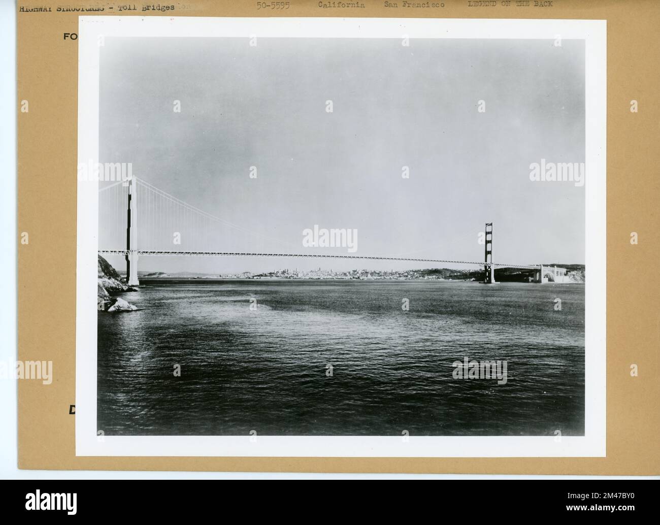 Golden Gate Bridge, California. Original caption: Golden Gate Bridge ...