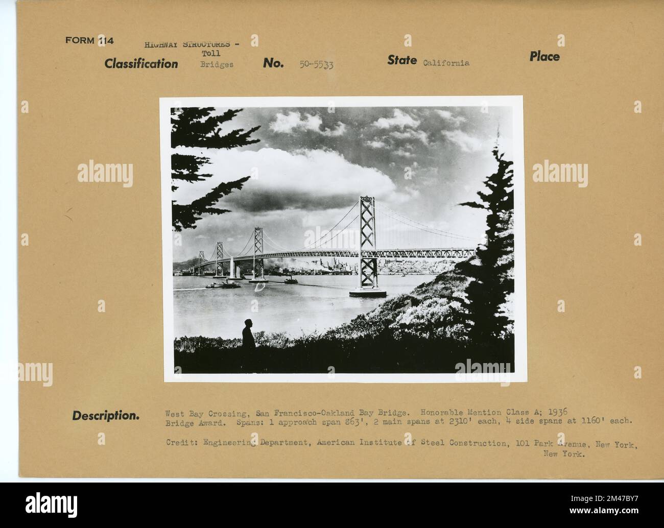 West Bay Crossing, San Francisco-Oakland Bay Bridge. Original caption ...