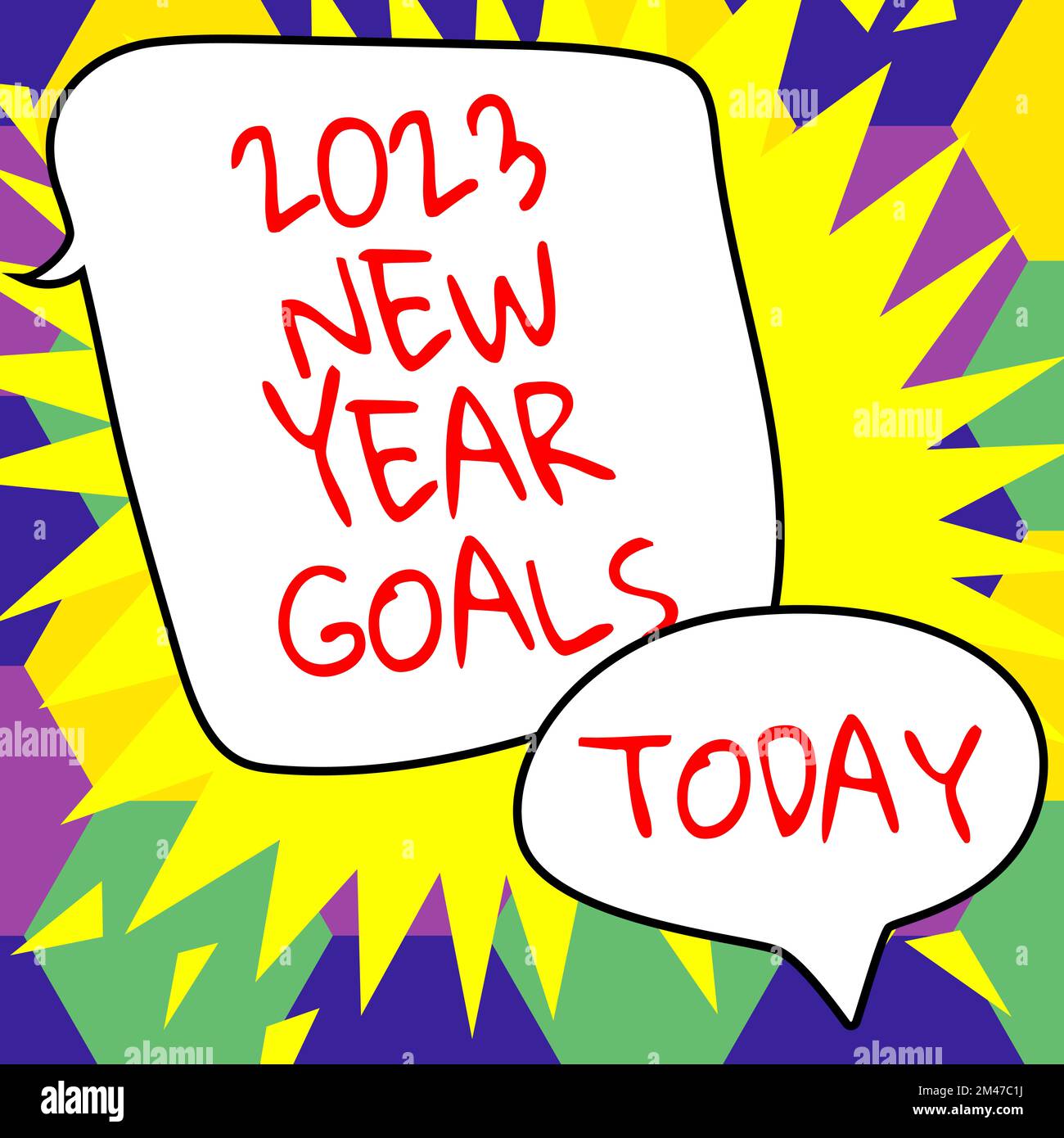 Conceptual caption 2023 New Year Goals. Business showcase Resolutions ...