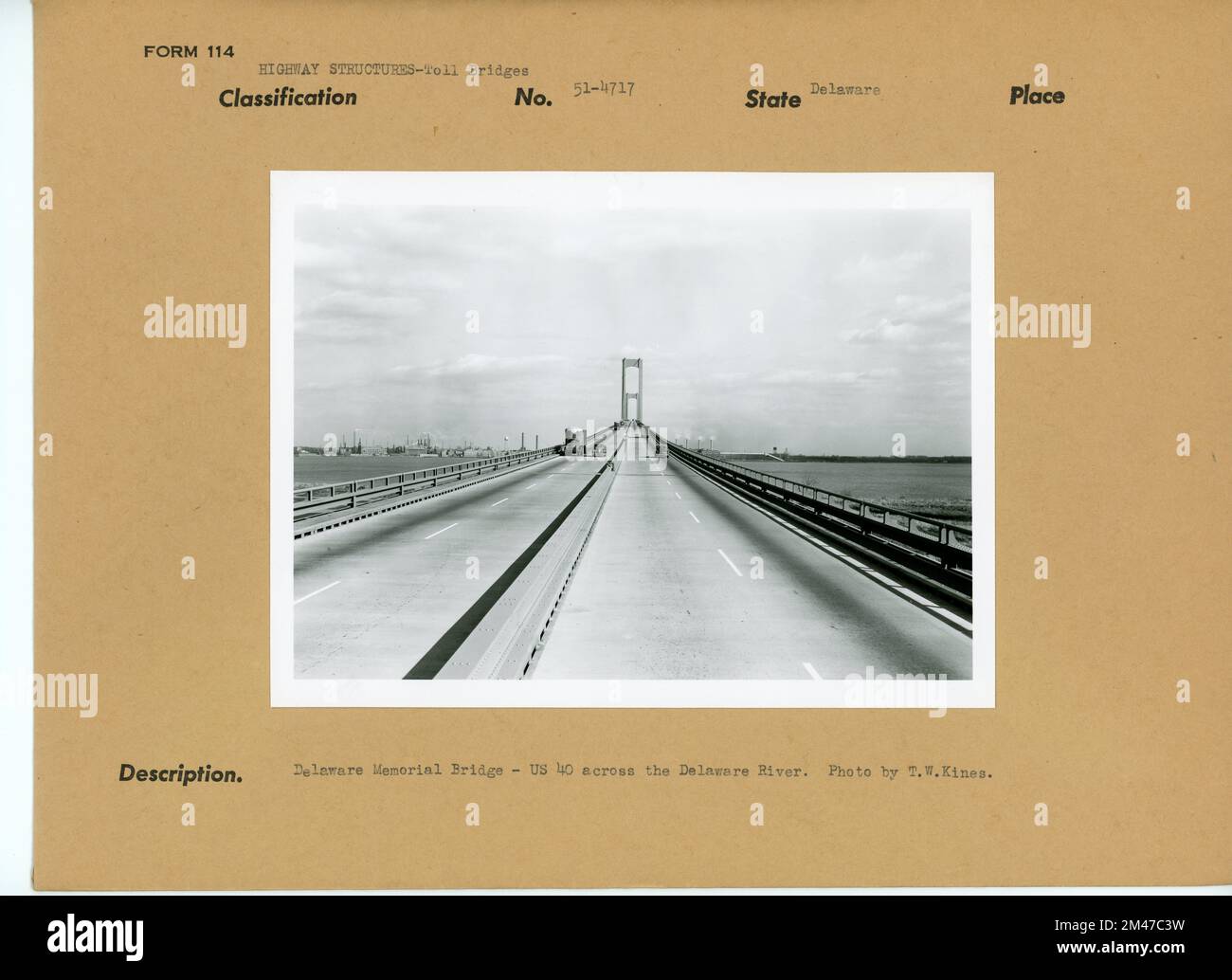 Delaware Memorial Bridge, U.S. 40 across the Delaware River. Original ...