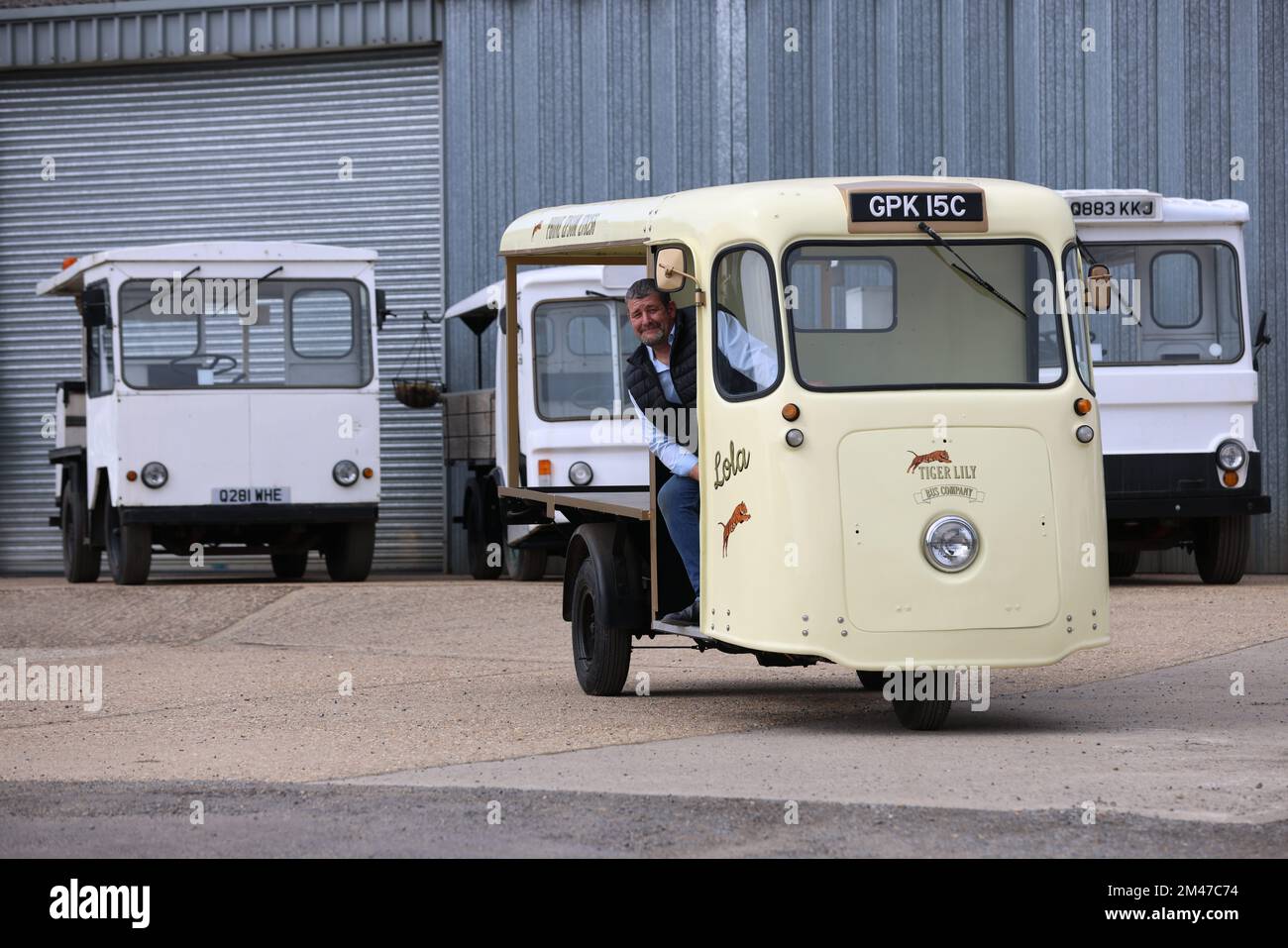 Geoff Hall and his 15-strong collection of electric milk floats from ...