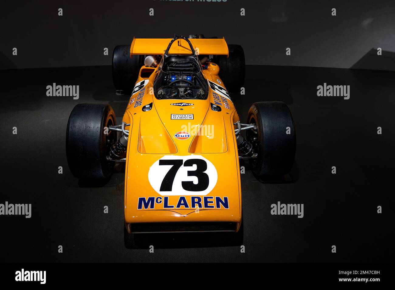 classic yellow race car from the Indianapolis 500 race 1970 McLaren ...
