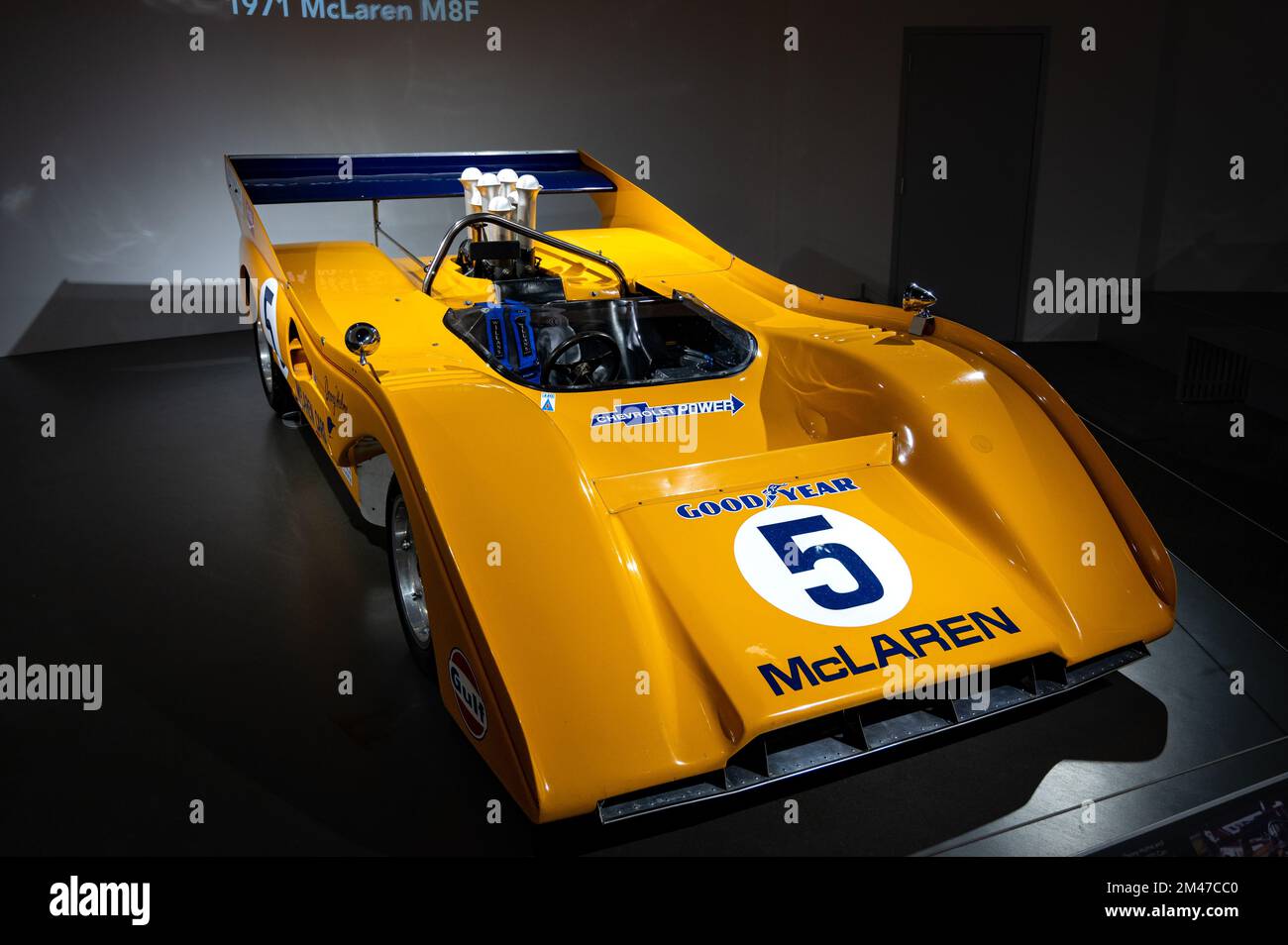 classic yellow CAN-AM 1971 McLaren M8F race car Stock Photo - Alamy