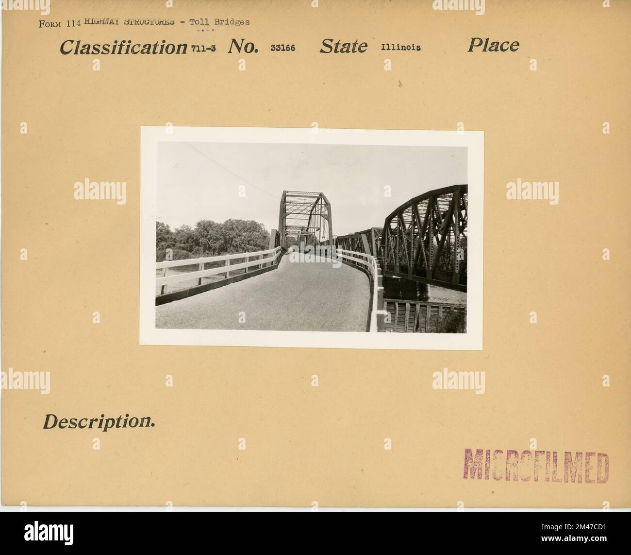 Toll Bridge in Illinois. State: Illinois Stock Photo - Alamy