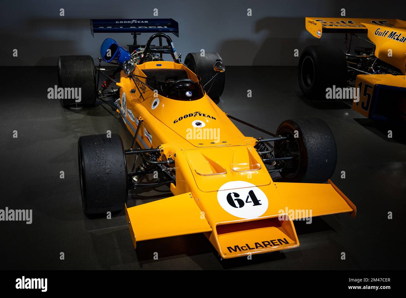 classic yellow Formula 2 racing car 1972 McLaren M21 Stock Photo - Alamy