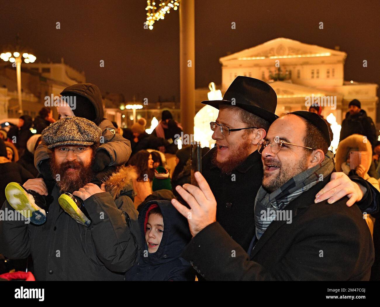 The ceremony of lighting Hanukkah candles, timed to coincide with the ...