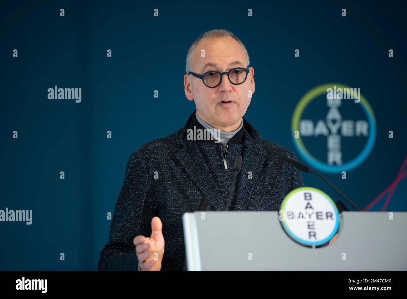 Werner BAUMANN, Management Chairman, CEO, Bayer AG, during his speech ...